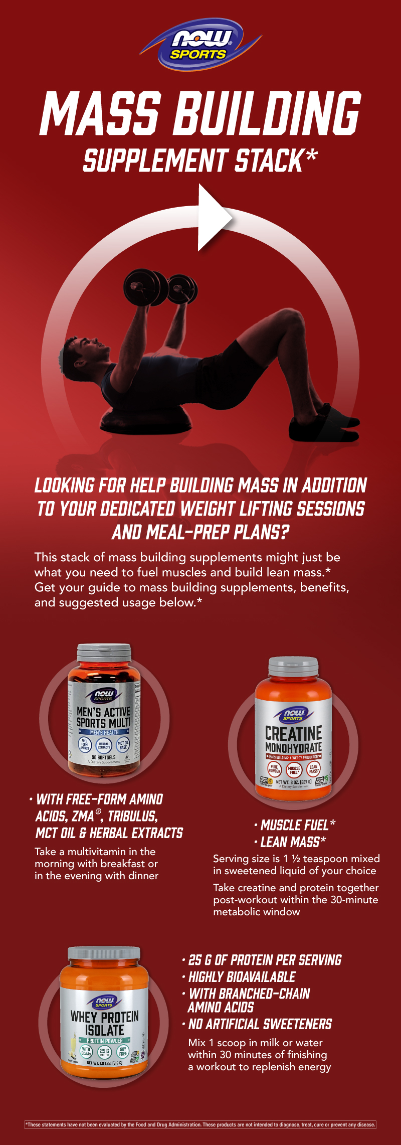 Mass Building Supplement Stack | NOW Foods
