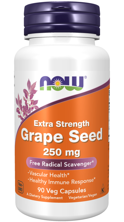Grape Seed Veg Capsules | Extra Strength Veg Capsules | NOW