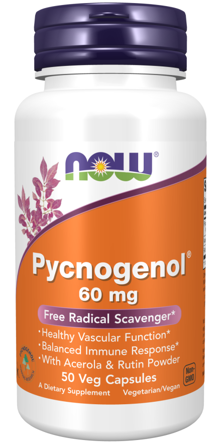 Pycnogenol Supplements | 60 mg Veg Capsules | NOW