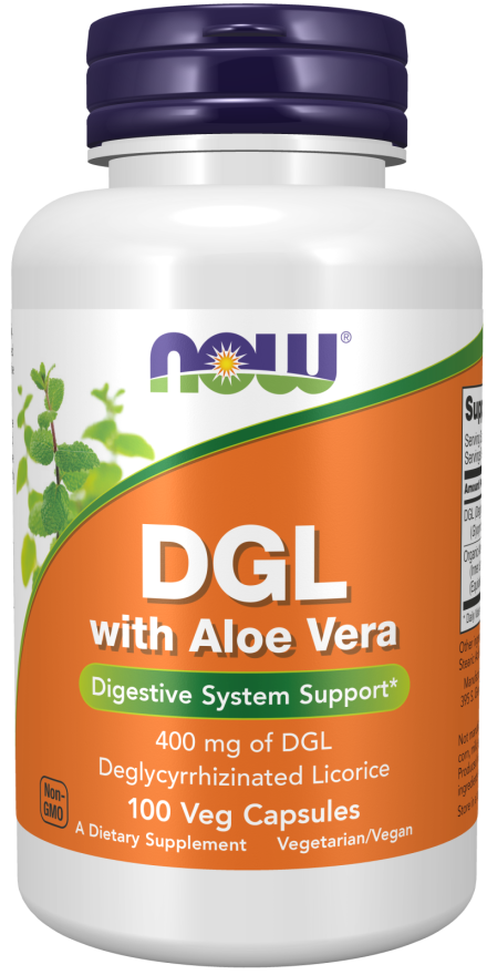 DGL | DGL with Aloe Vera Veg Capsules | NOW Foods