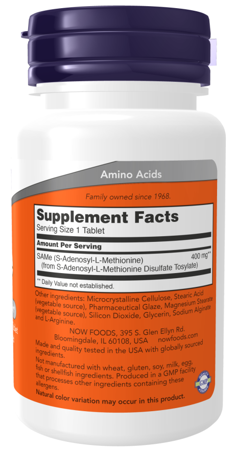 SAMe Supplement | 400 mg Tablets | NOW Supplements