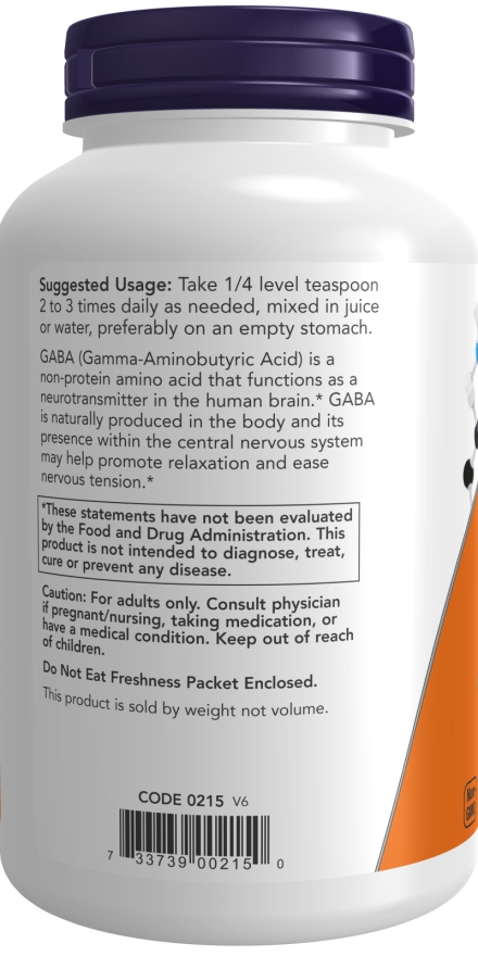 GABA Powder | Neurotransmitter Support | NOW Supplements