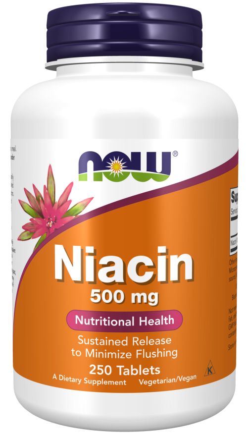 Niacin Supplement | 500mg Tablets | NOW Supplements