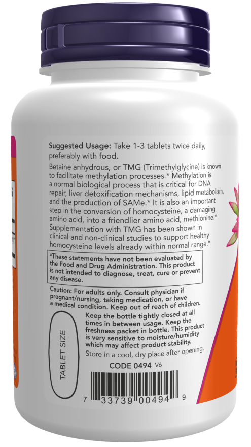 TMG Betaine | Liver Support Supplement | NOW Supplements