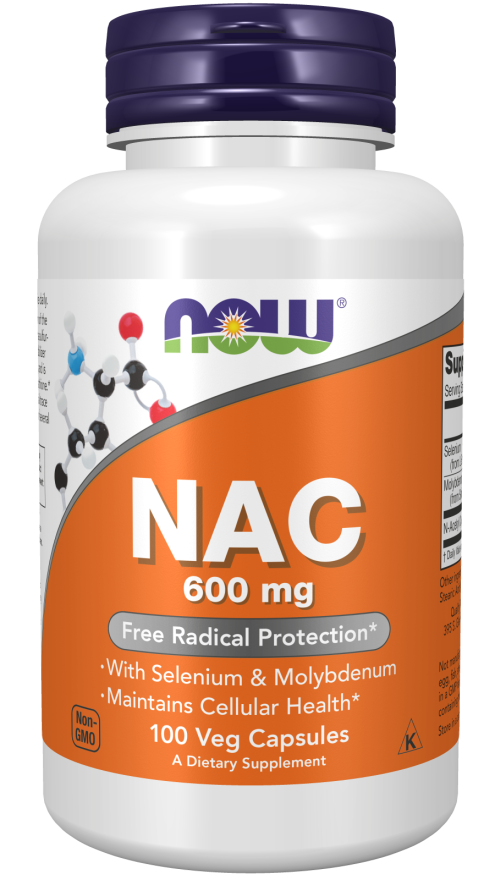 NAC 600 mg | Shop Capsules Here | NOW Supplements