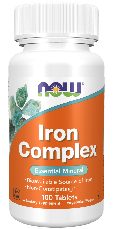 Iron Complex | Essential Mineral Tablets | NOW Supplements