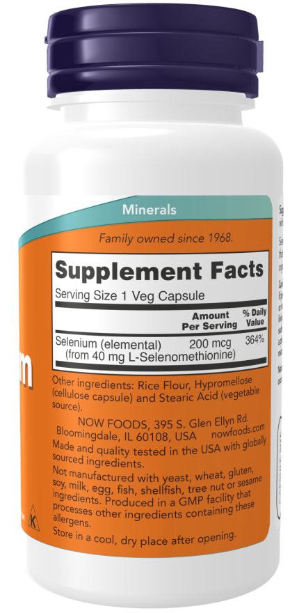 Selenium 200mcg | Selenium Capsules | NOW Selenium