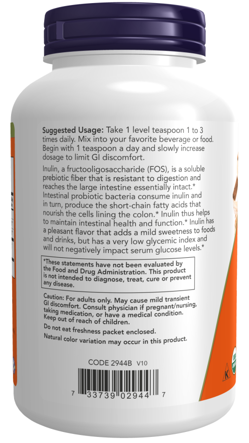 Inulin Powder | Shop Prebiotic Powder | NOW Supplements