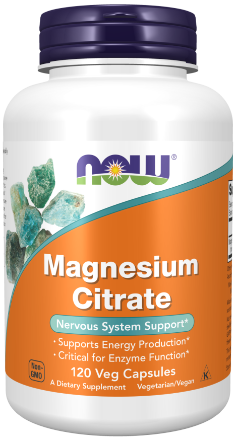 Magnesium Citrate Capsules | Magnesium Citrate Benefits | NOW