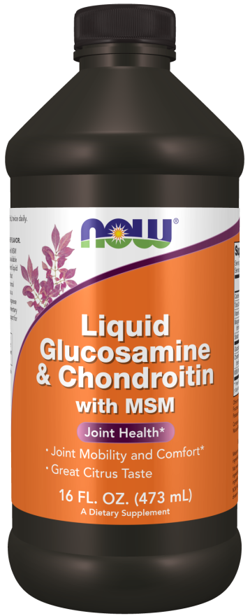 "Glucosamine & Chondroitin | With MSM Liquid | NOW