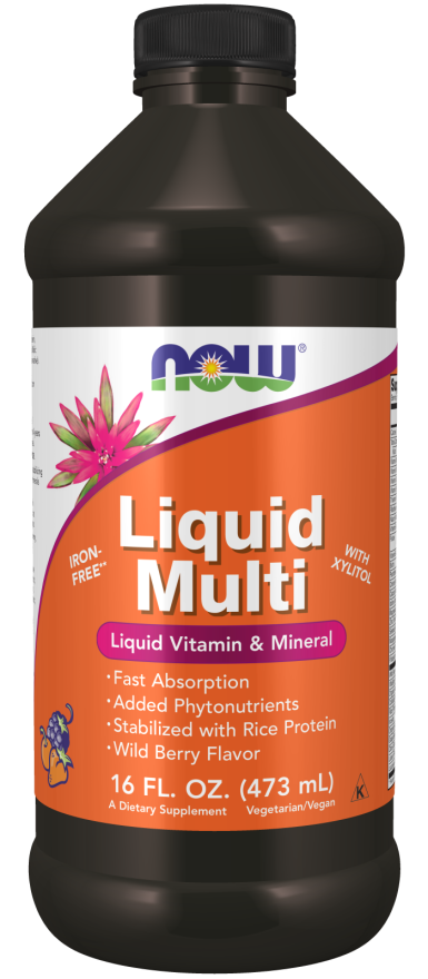 Liquid Multivitamin | Delicious Wild Berry Flavor | NOW