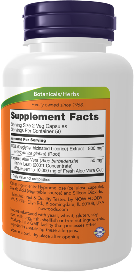 DGL with Aloe Vera | Improve Digestive Health* | NOW