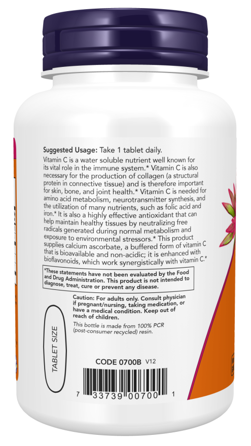 Vitamin C 1000 | Natural Buffered Tablets | NOW Supplements