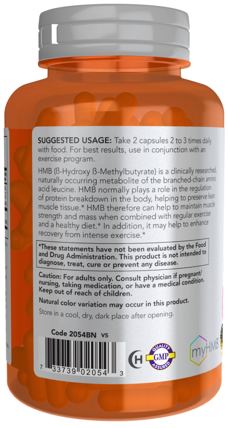 HMB 500 mg Vegetarian Capsules | NOW Foods