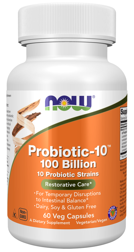 Probiotic-10 100 Billion Veg Capsules | NOW Foods