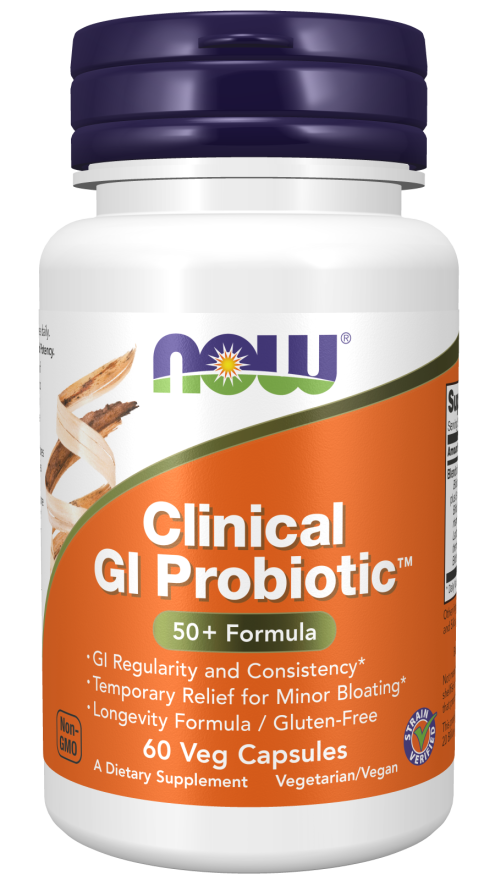 Clinical GI Probiotic | Natural Vegetable Capsules | NOW