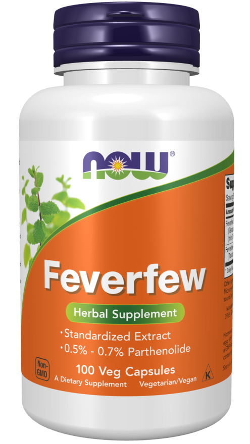 Feverfew Supplement | 100 Veg Capsules | NOW Supplements