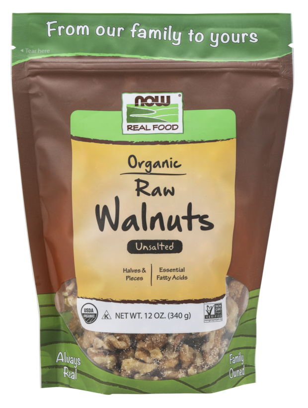 Organic Raw Walnuts | Halves & Pieces, Unsalted | NOW Foods